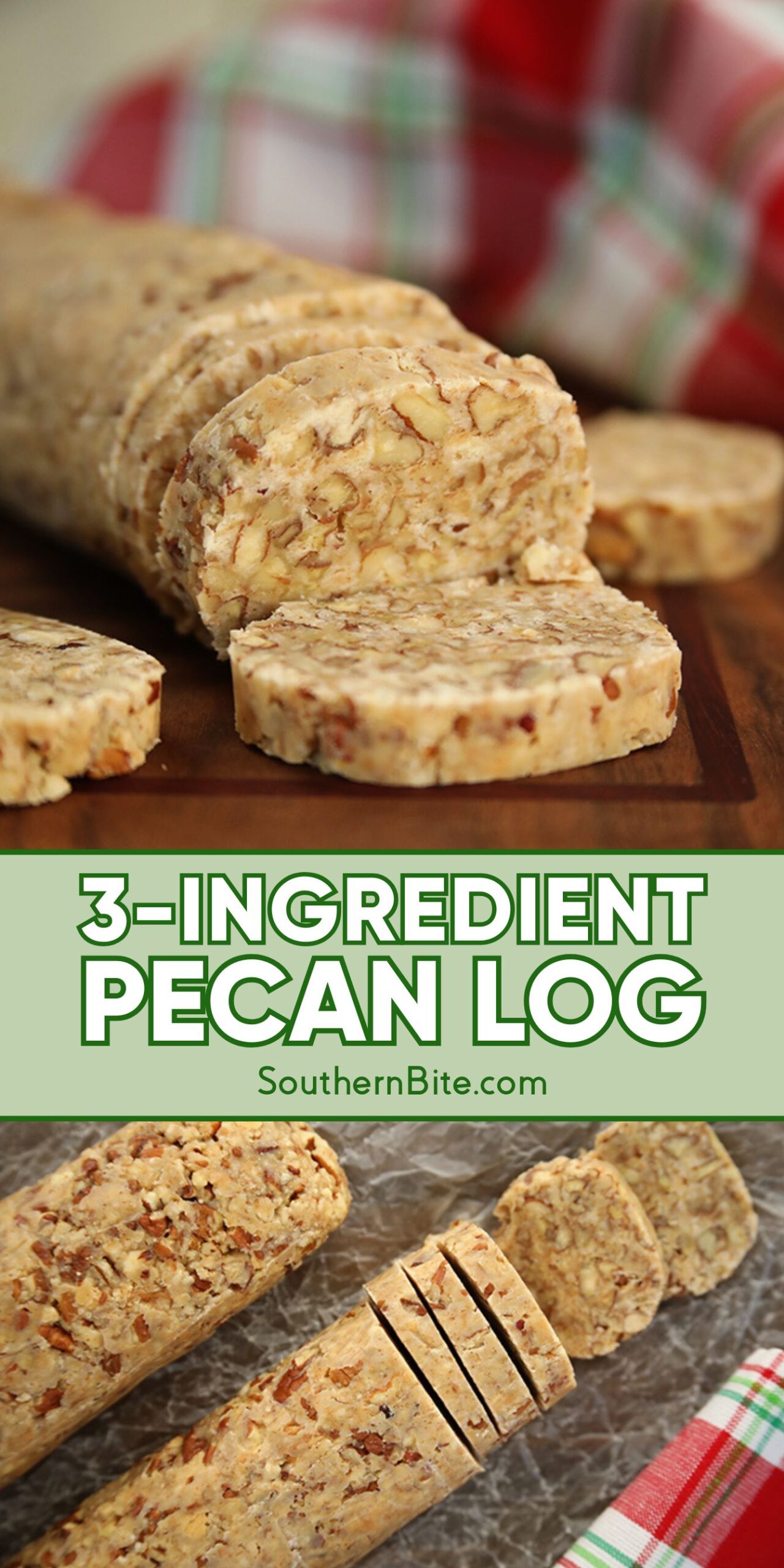 Nana's 3-Ingredient Pecan Log - Southern Bite