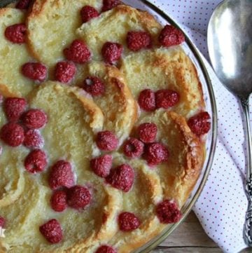 White Chocolate Raspberry Biscuit Bread Pudding - Celebrating National ...