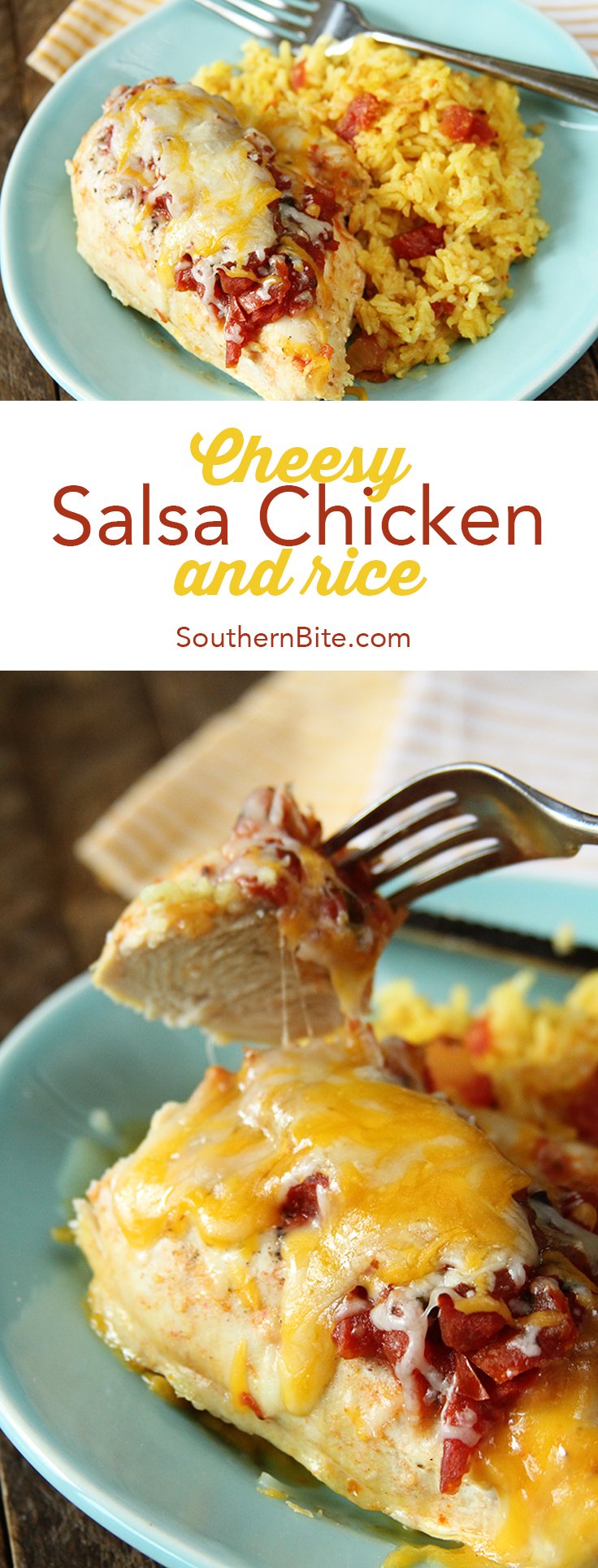 Cheesy Salsa Chicken and Rice - Southern Bite