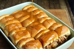 BBQ Chicken Sliders with Dill Pickle Slaw - Southern Bite