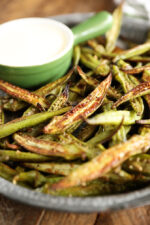 Crispy Roasted Okra with Creamy Lemon Dressing - Southern Bite