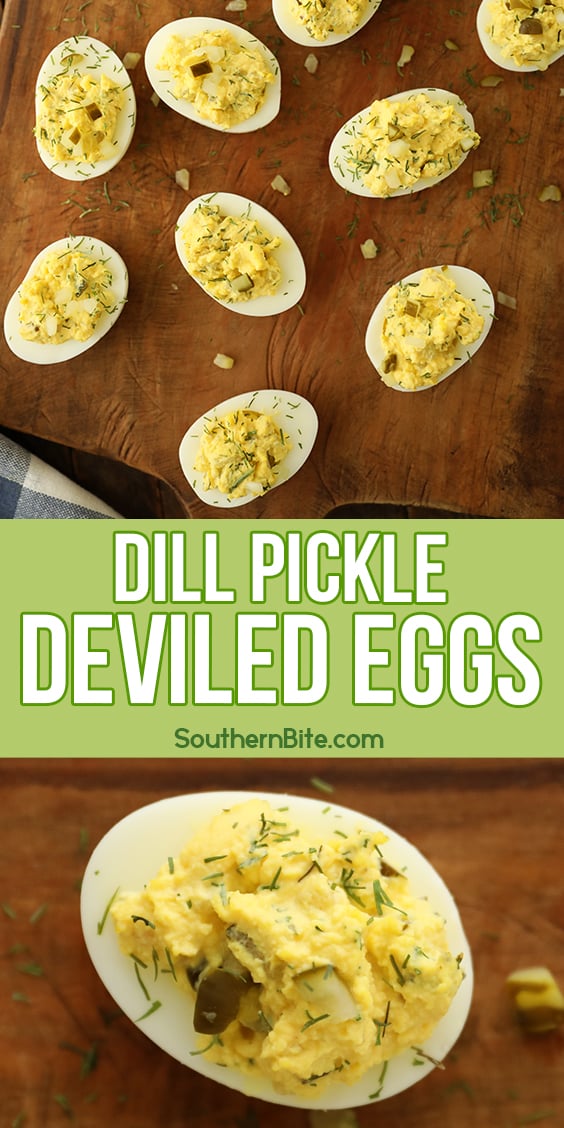 Dill Pickle Deviled Eggs - Southern Bite